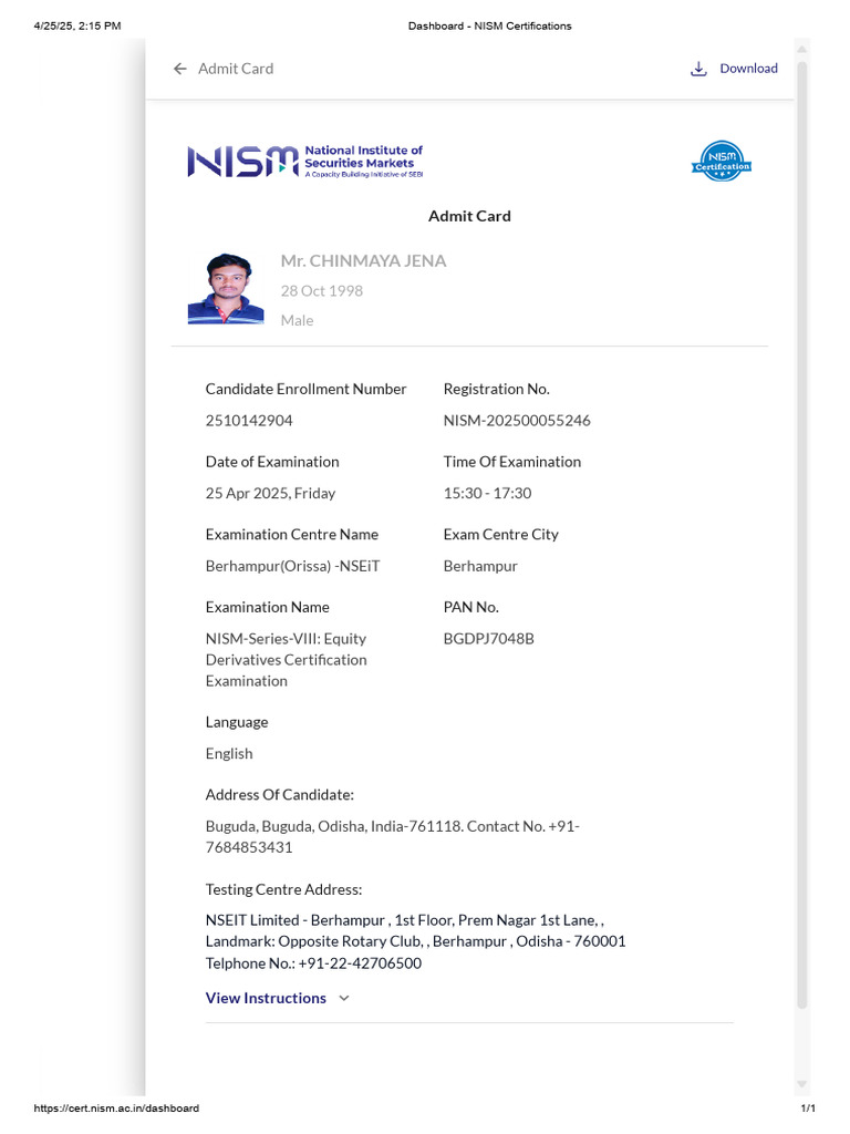 Dashboard - NISM Certifications | PDF | Qualifications