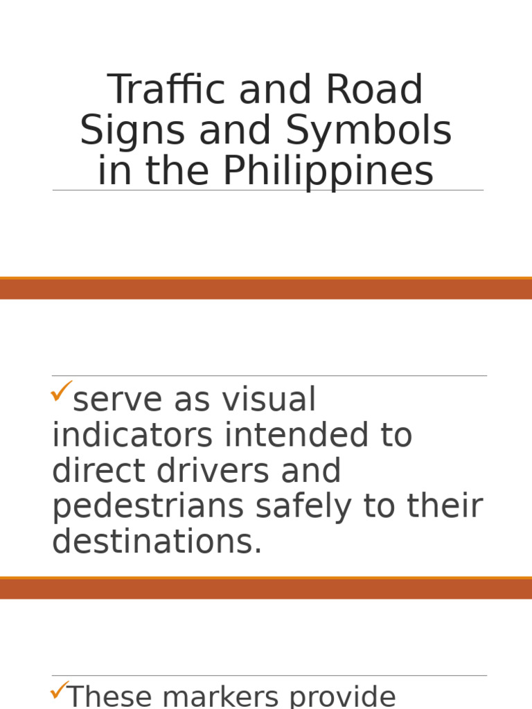 Philippine Traffic Signs Overview | PDF