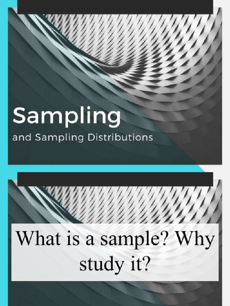 Sampling and Sampling Distribution ... DR Mazhar | PDF
