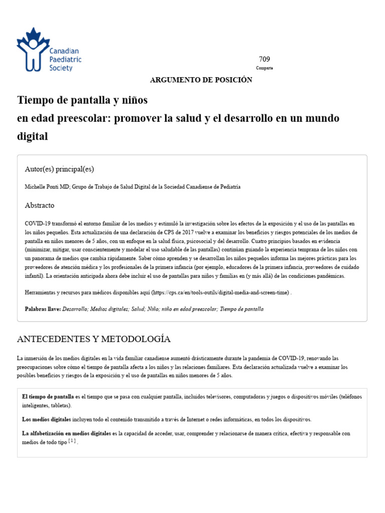 Bibliog FORO C1-Tiempo de Pantalla y Niños en Edad Pree-.Tal - Sociedad ...