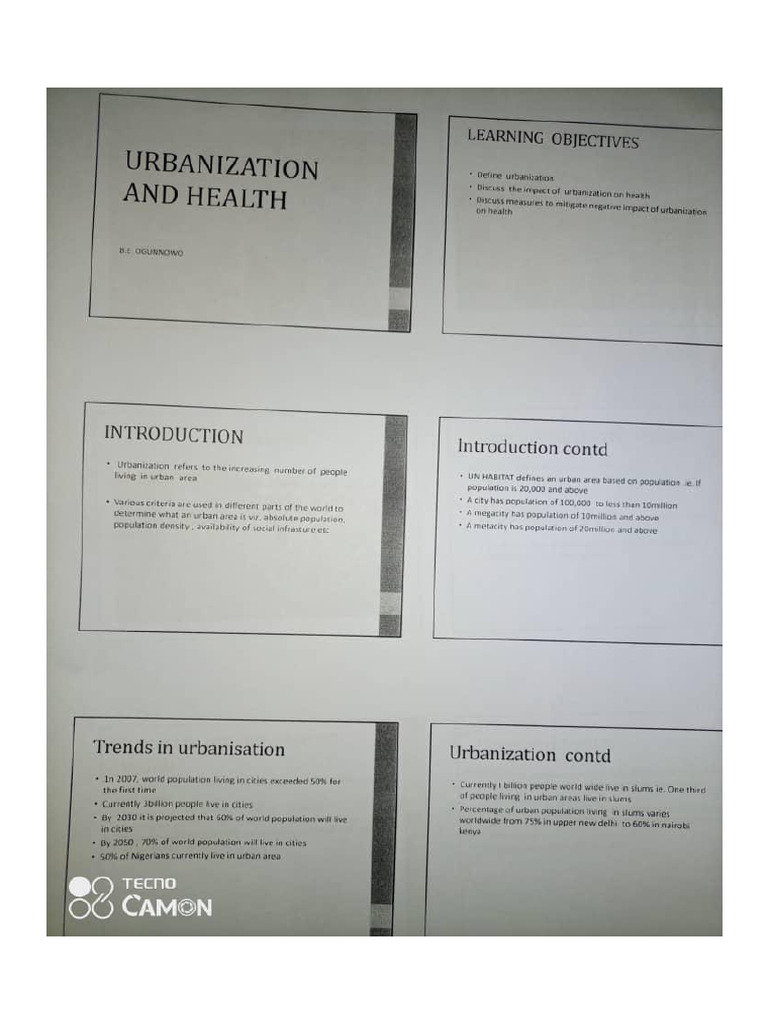 Urbanization & Health | PDF