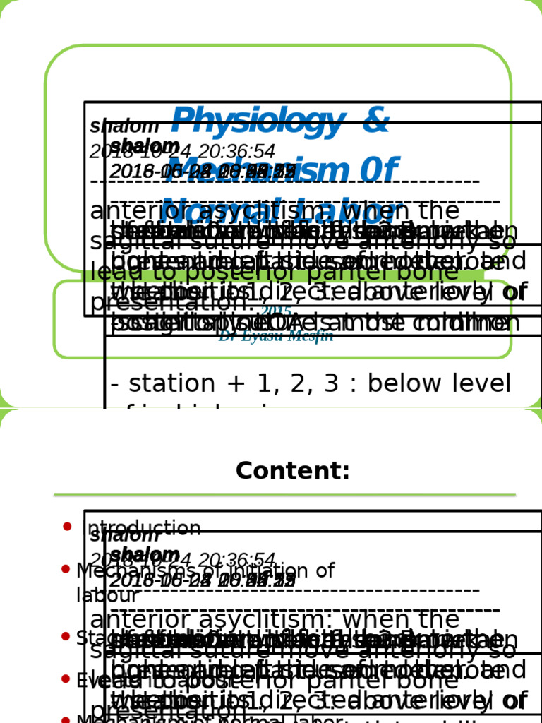 Physiology & Mechanism of Normal Labor - 2015 | PDF | Childbirth ...