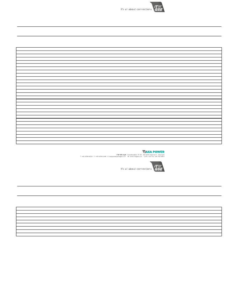 AXA Power APS Parts List | PDF | Electronics | Electricity