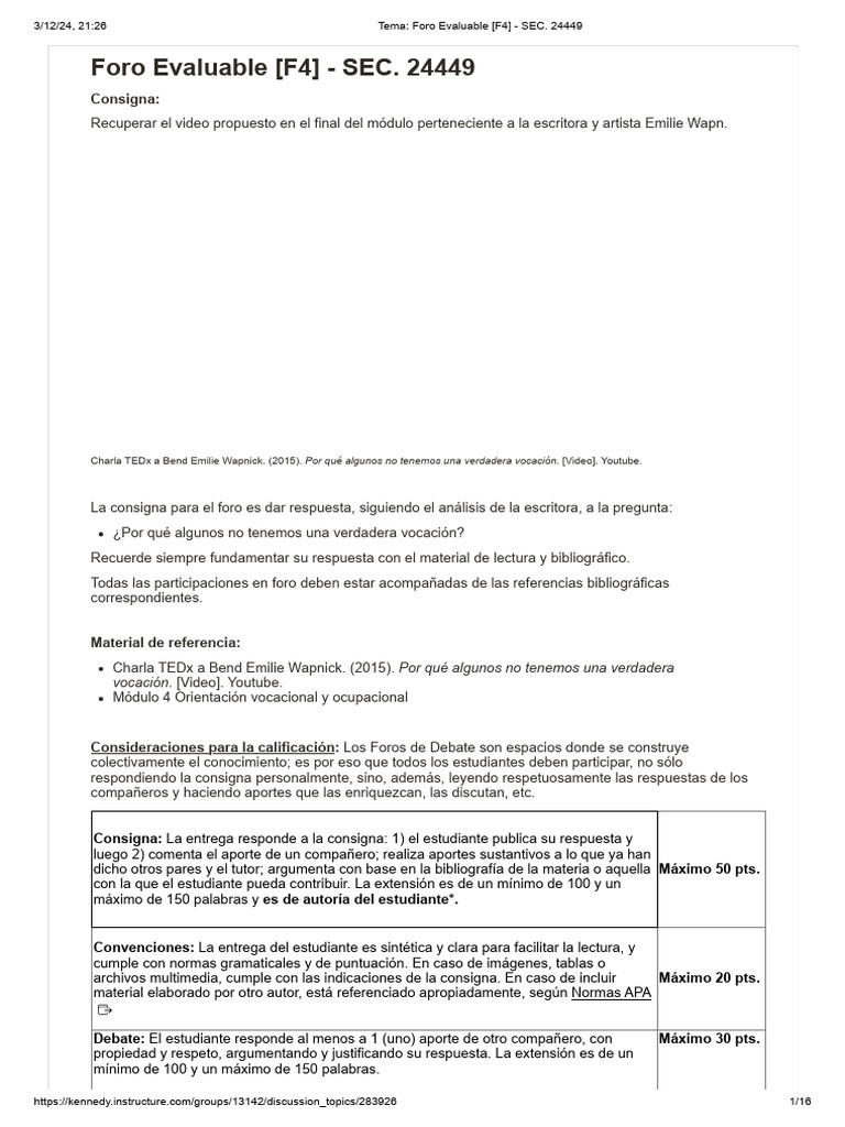 Tema - Foro Evaluable (F4) | PDF | Aprendizaje | Creatividad