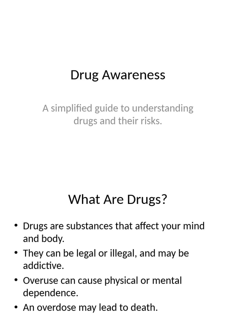 Drug Awareness Presentation | PDF | Recreational Drug Use | Drugs