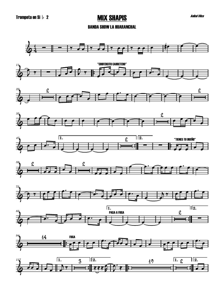 MIX SHAPIS-Trompeta en Sib 2 | PDF