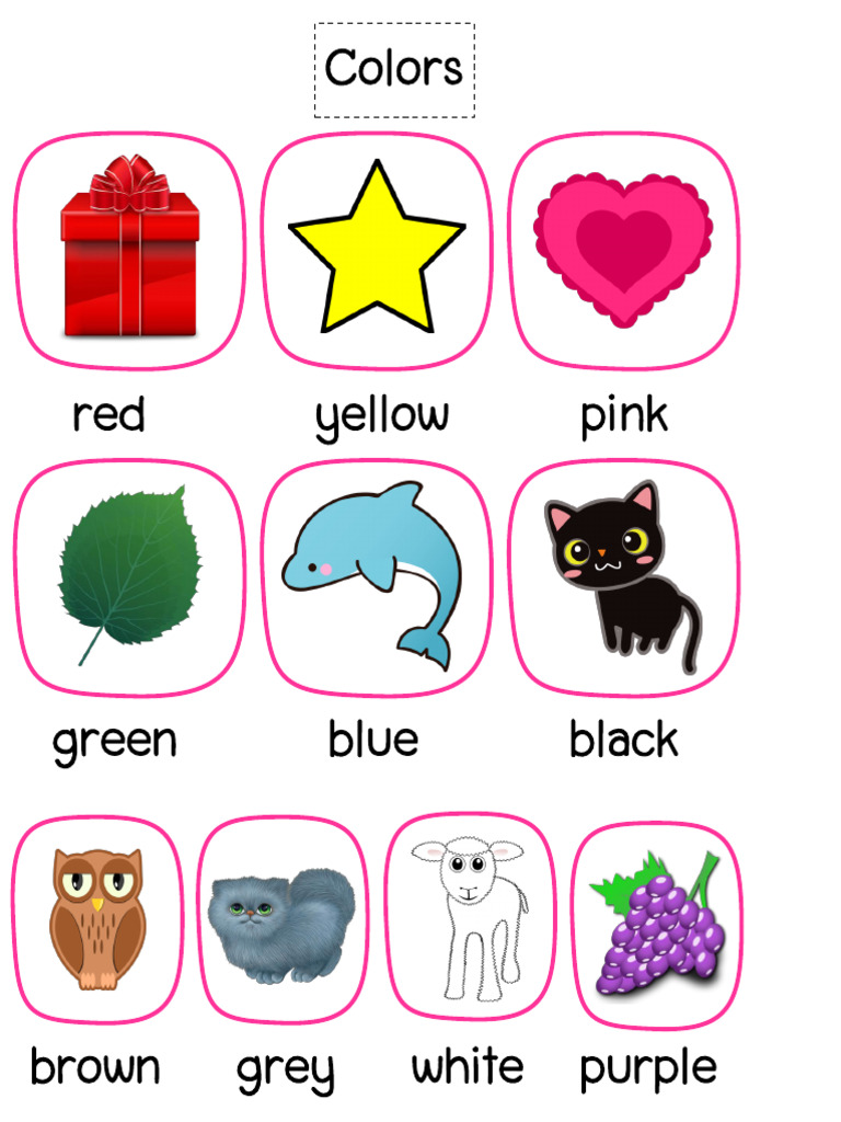 Kindergarten Colors Worksheet | PDF