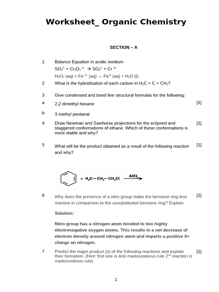 Gr11 Unit - Organic Chemistry | PDF