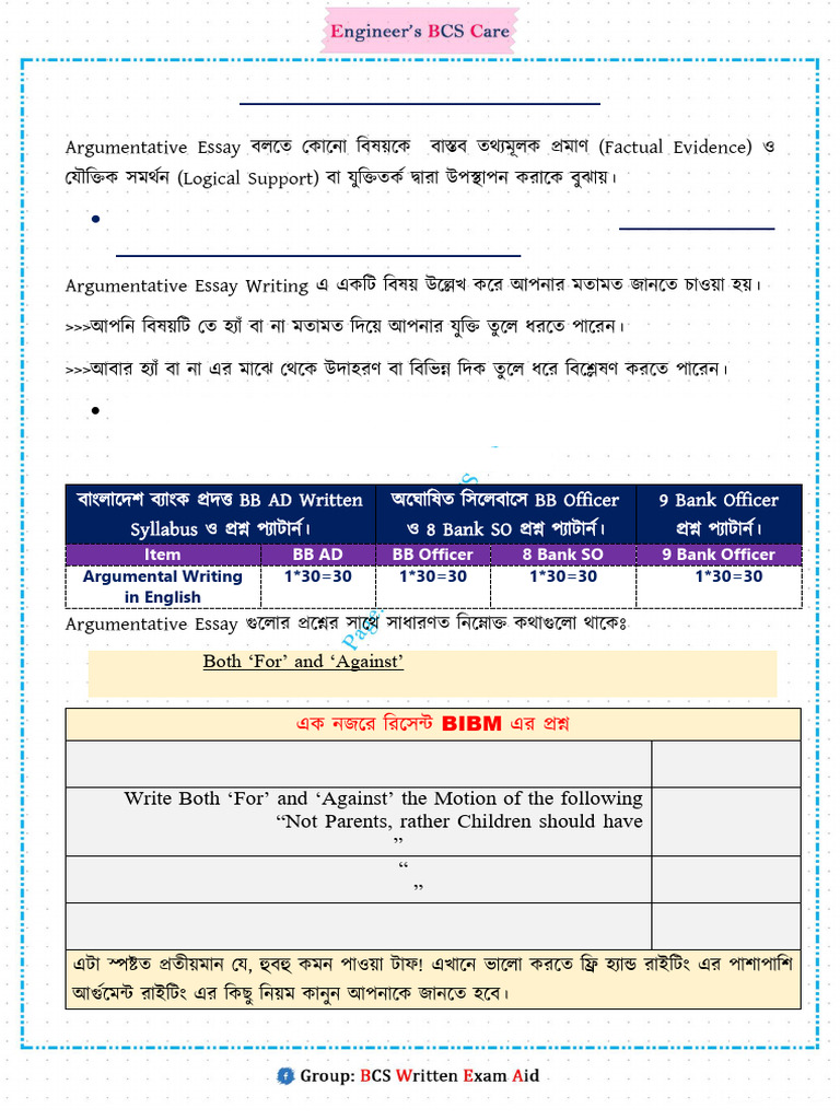Argumentative Writing-1 BB Ad | PDF