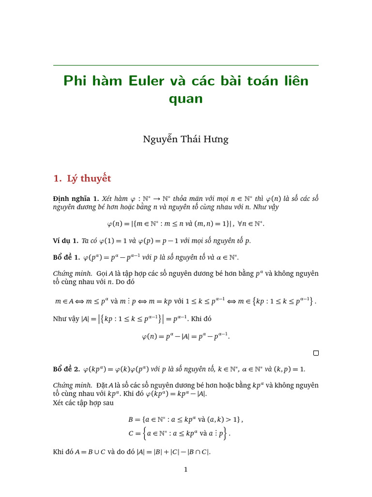 Phi H-M Euler | PDF