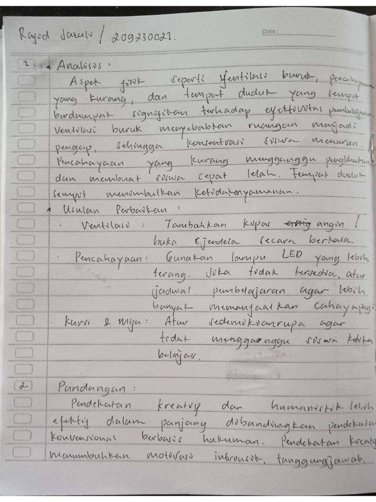 UAS Pengelolaan Kelas | PDF