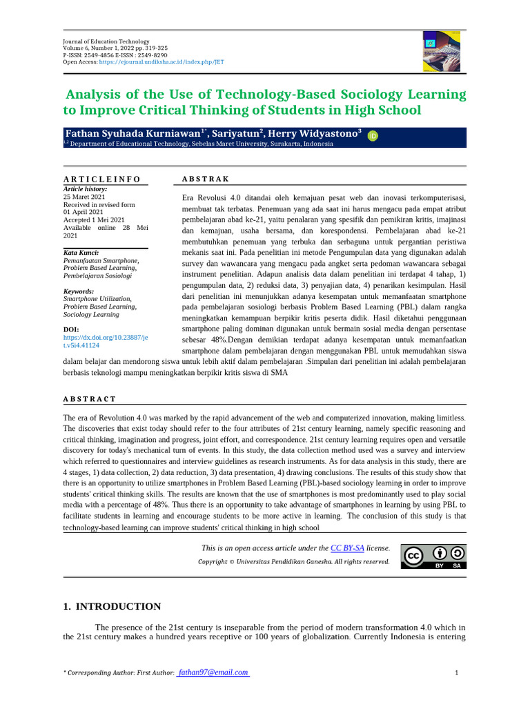 Fathan Rev 1 | PDF | Thought | Critical Thinking