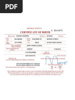Kenyan Birth Certificate Sample PDF | PDF