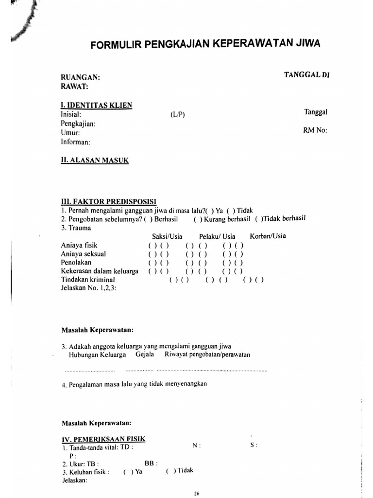 Format Pengkajian | PDF