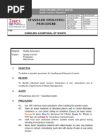 SOP for Waste Management Procedures | PDF | Waste Management | Sewage