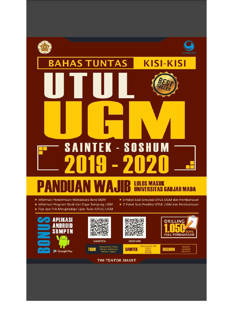 UTUL UGM SAINTEK SOSHUM - Panduan Wajib Lolos UGM | PDF