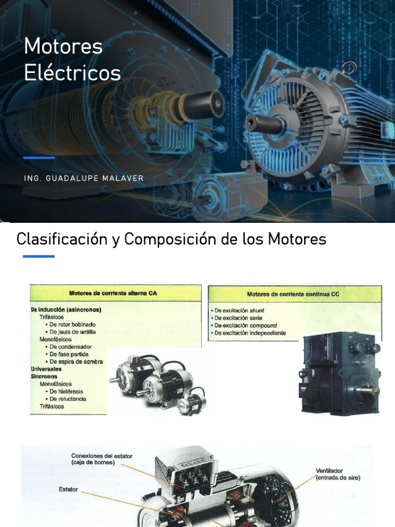 Partes y Clasificación de Motores Eléctricos | PDF | Motor eléctrico ...