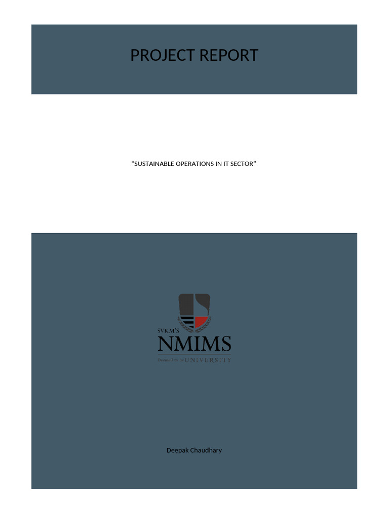 Project Report - Deepak Chaudhary Nov23 | PDF | Sustainability ...