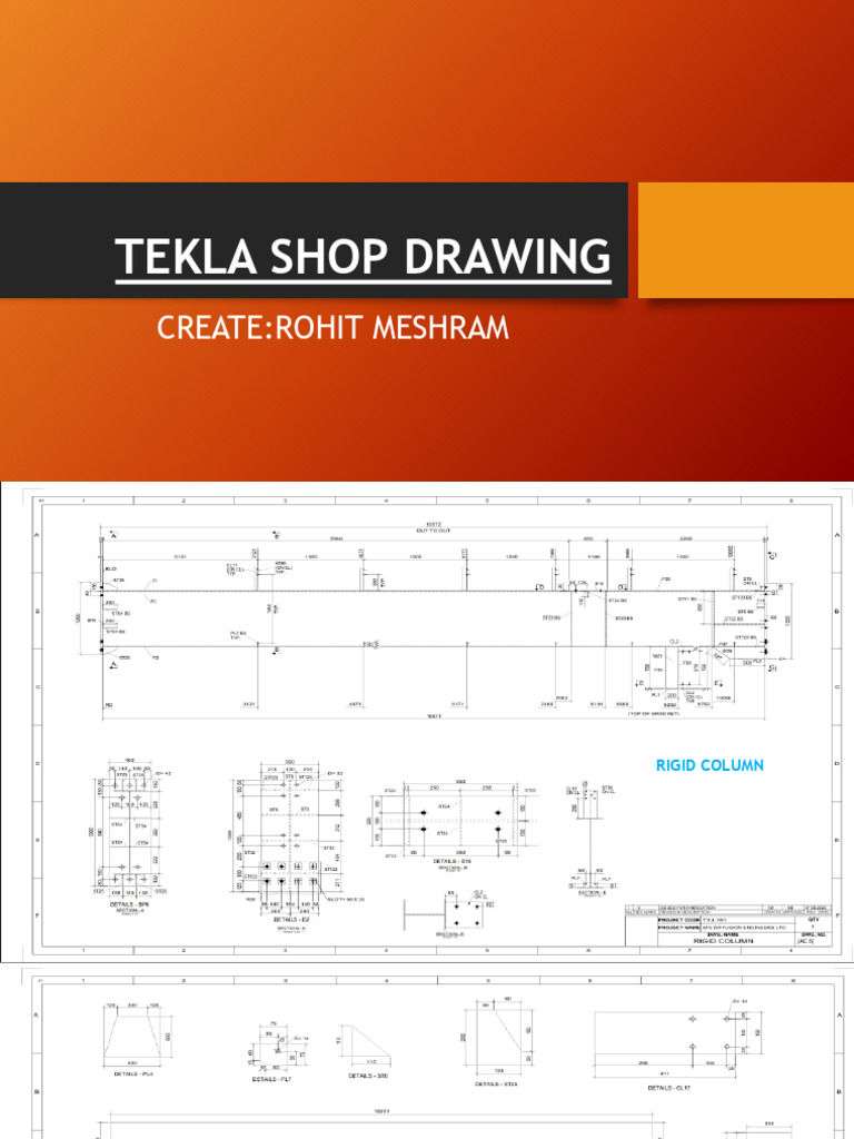 Tekla Shop Drawing for Rigid Structure | PDF