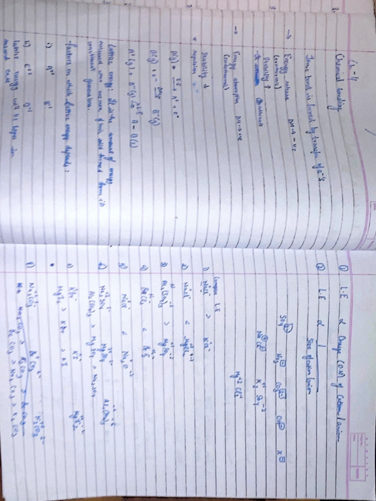 Chemical Bonding Notes | PDF