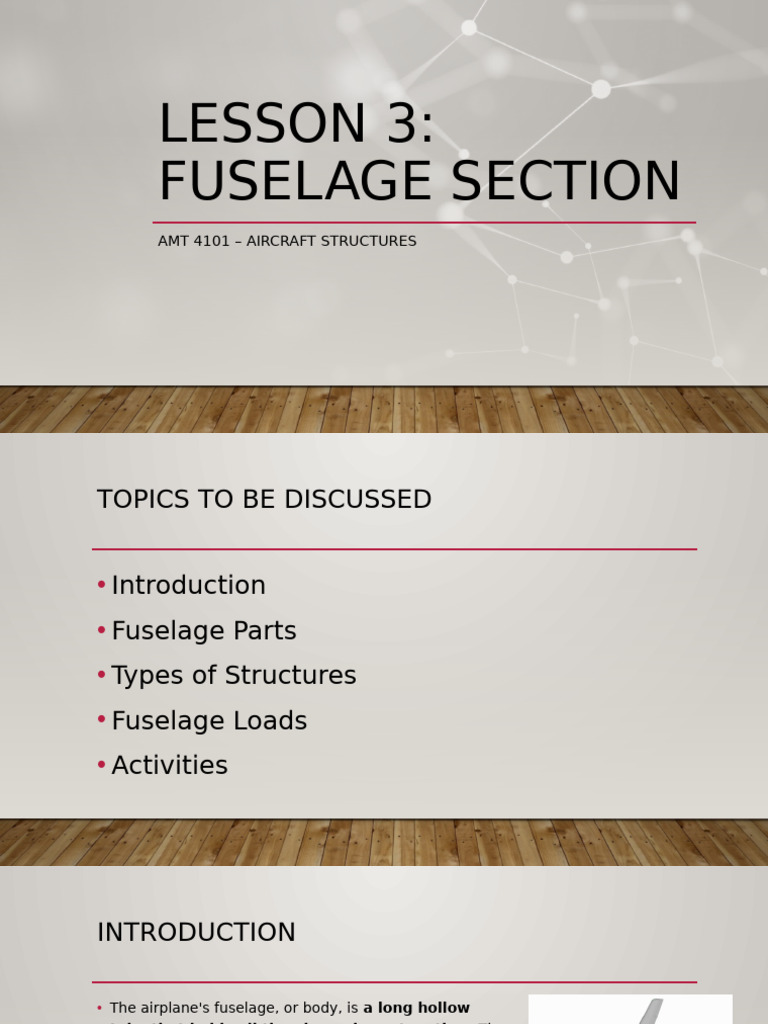 Lesson 3 - Fuselage Section | PDF | Fuselage | Airplane