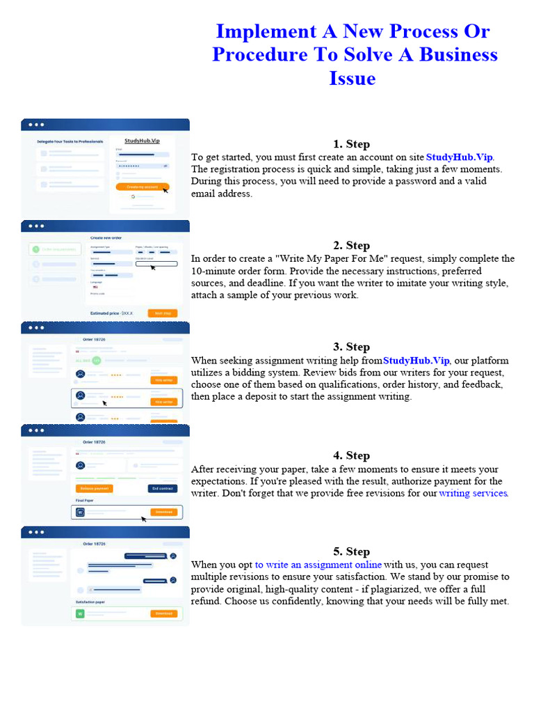 Implement A New Process or Procedure To Solve A Business Issue | PDF | Burden Of Proof (Law ...