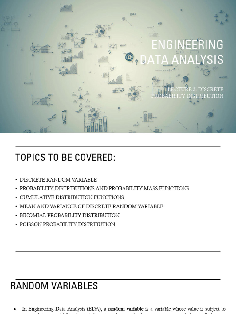Engineering Data Analysis Lecture 3 | PDF | Probability Distribution | Random Variable