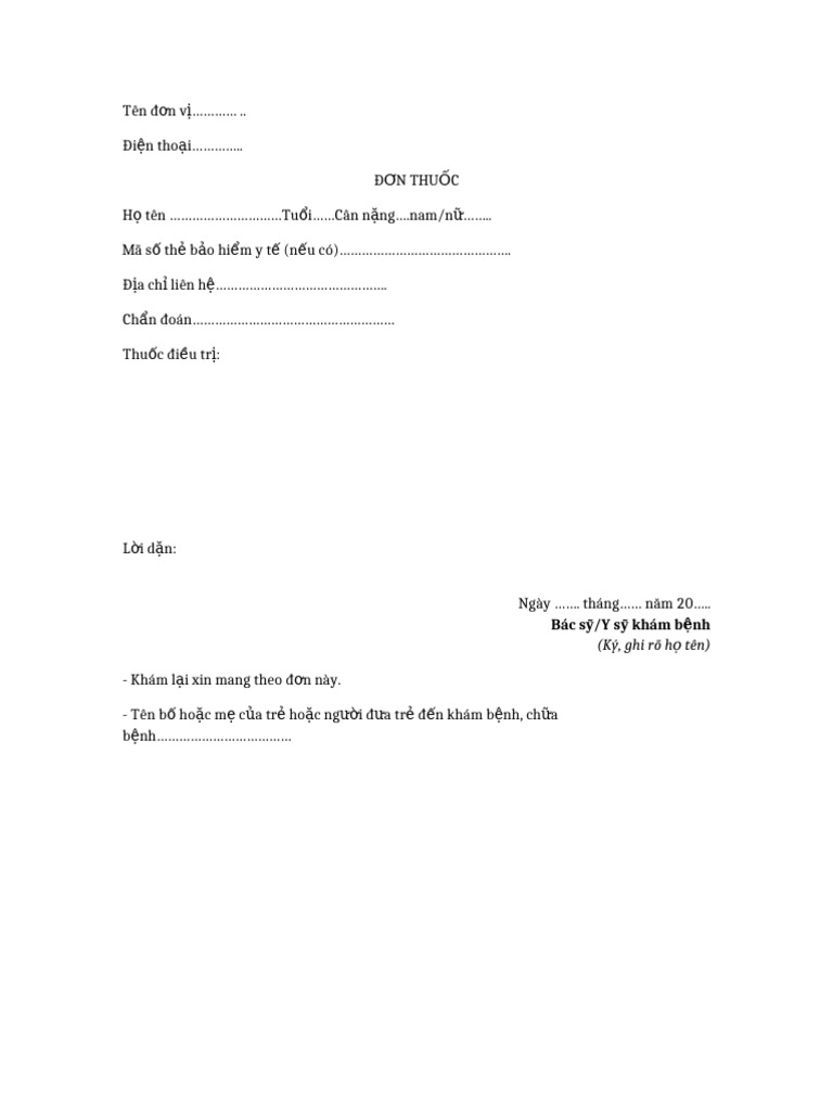 Mau Don Thuoc YHCT | PDF