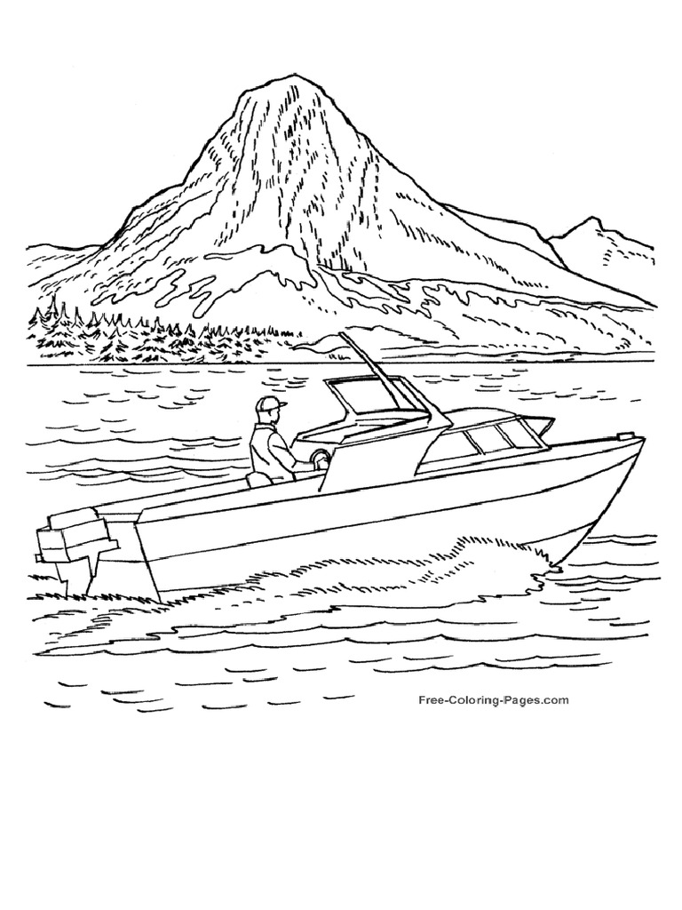 Printable Coloring Pages of Boats | PDF