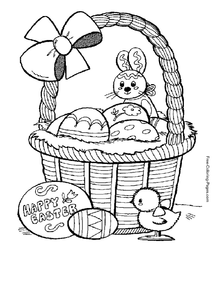 Easter Coloring Pages - Fun Bunny Page To Print | PDF