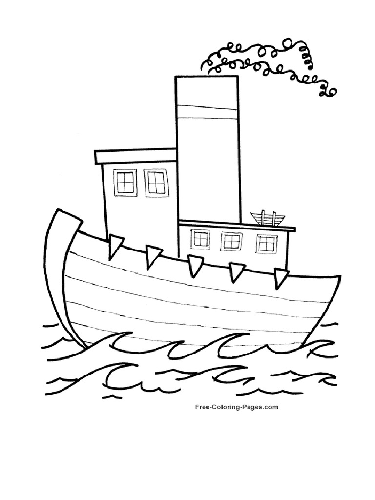 Boat Coloring Pages - TugBoats | PDF