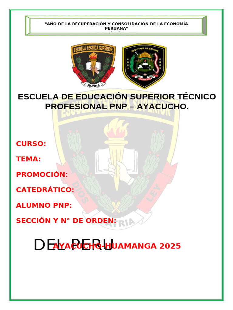 Policía Nacional Del Peru Logo | PDF