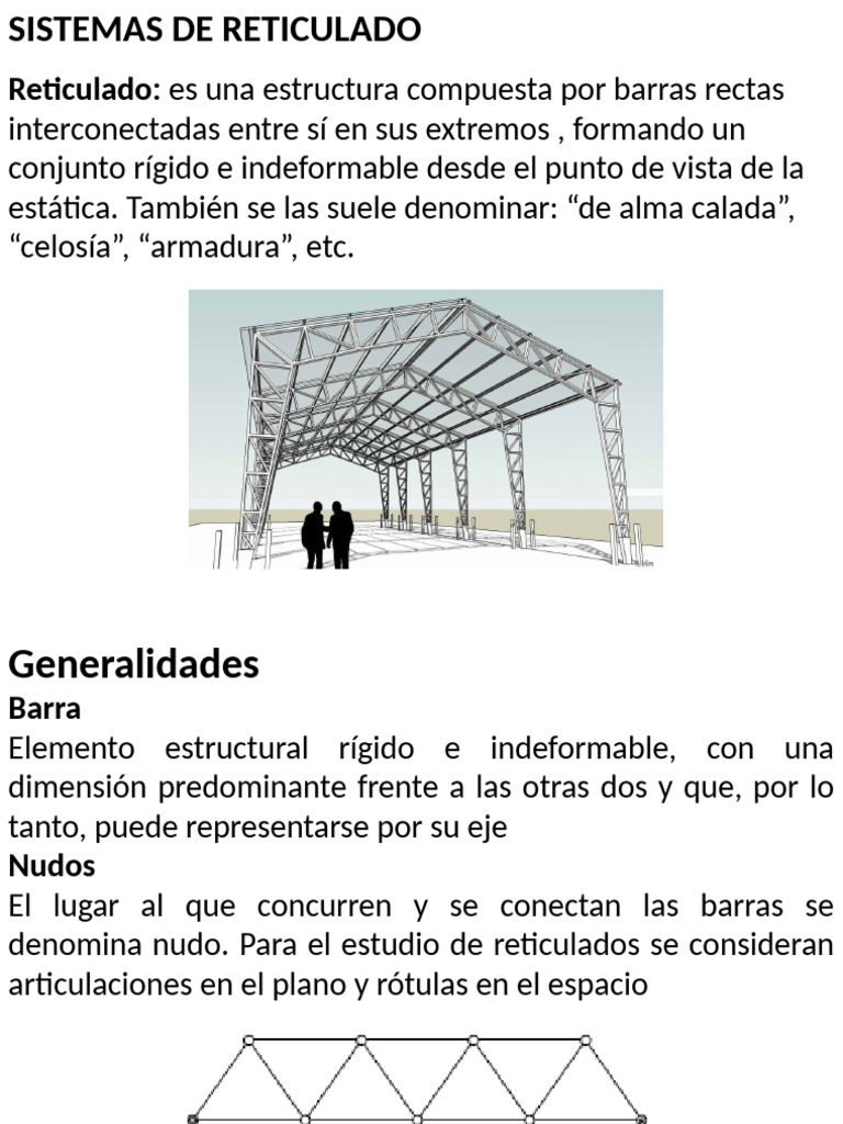 Tipos y Métodos de Reticulados Estructurales | PDF | Braguero ...