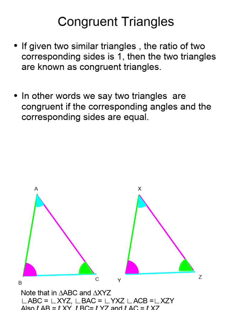 Congruent Triangles | PDF