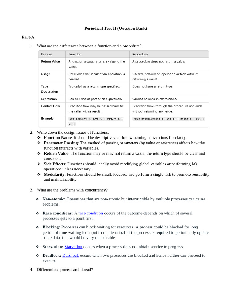PPL-PT-II Question Bank Ans Key[1] | PDF | Parameter (Computer Programming) | Object Oriented ...