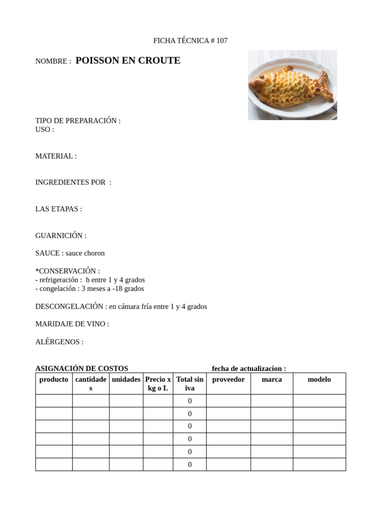 FT#107 Poisson en Croute | PDF