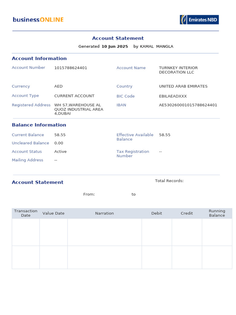 Account Details 10jun2025 114658 | PDF | Dubai | Business