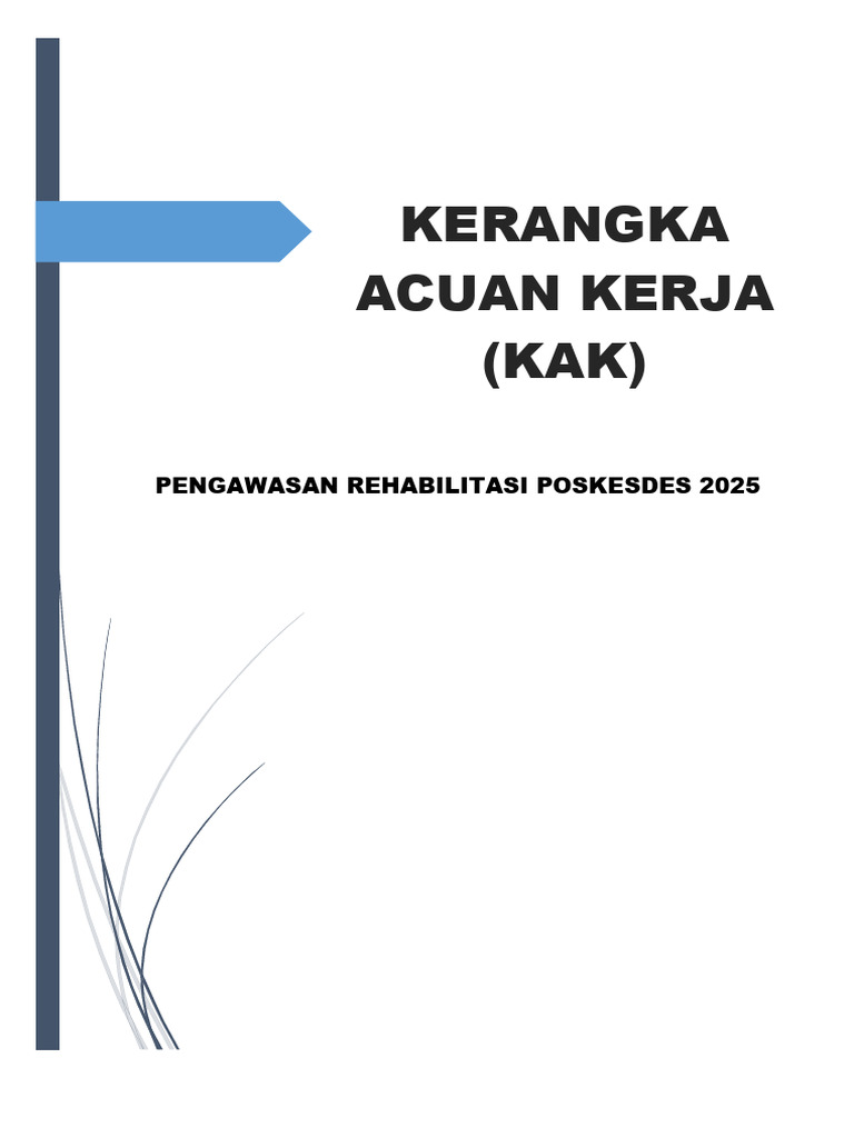 KAK Pengawasan Poskesdes 2025 | PDF