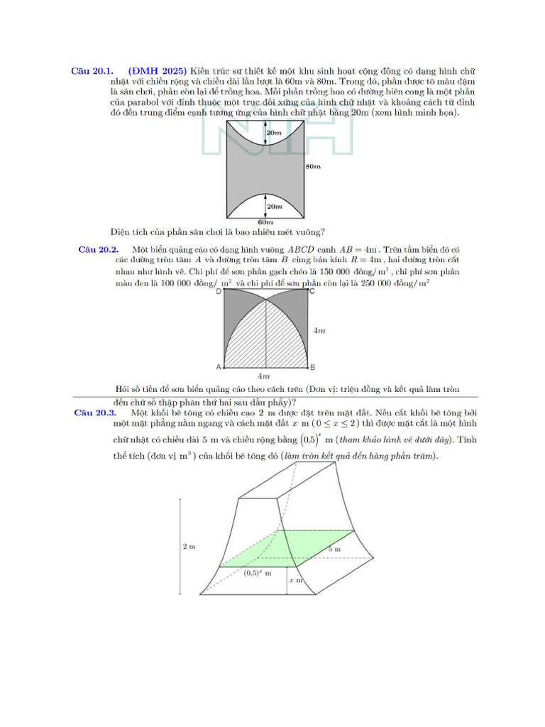 Tích Phân NG D NG | PDF