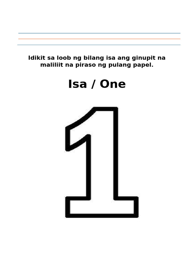 Bilang Isa | PDF