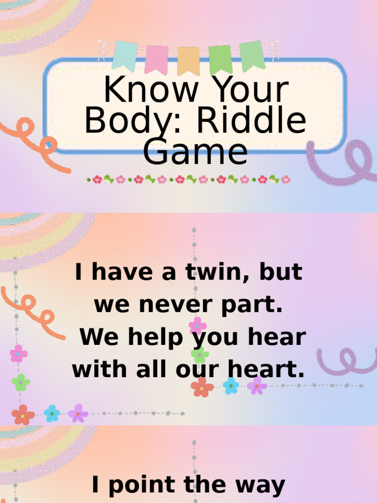 Riddle Body Parts | PDF