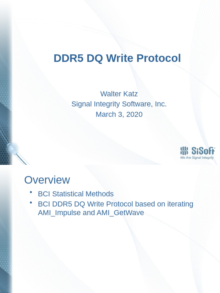 DDR5 DQ Write Protocol 20200303 | PDF | Computer Engineering | Computing