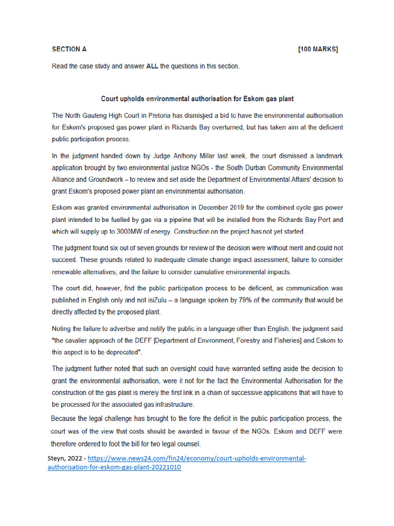 Ethical Business Management Past Exam Papers OSA 01 | PDF