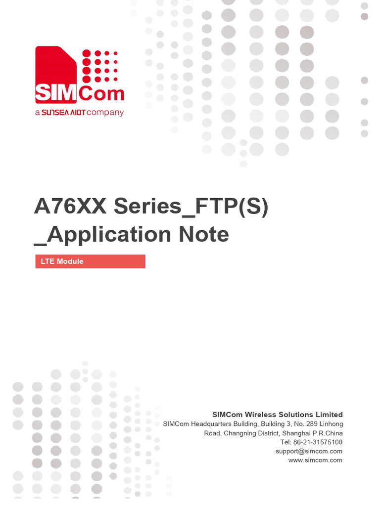 A76XX Series FTP(S) Application Guide | PDF | File Transfer Protocol ...