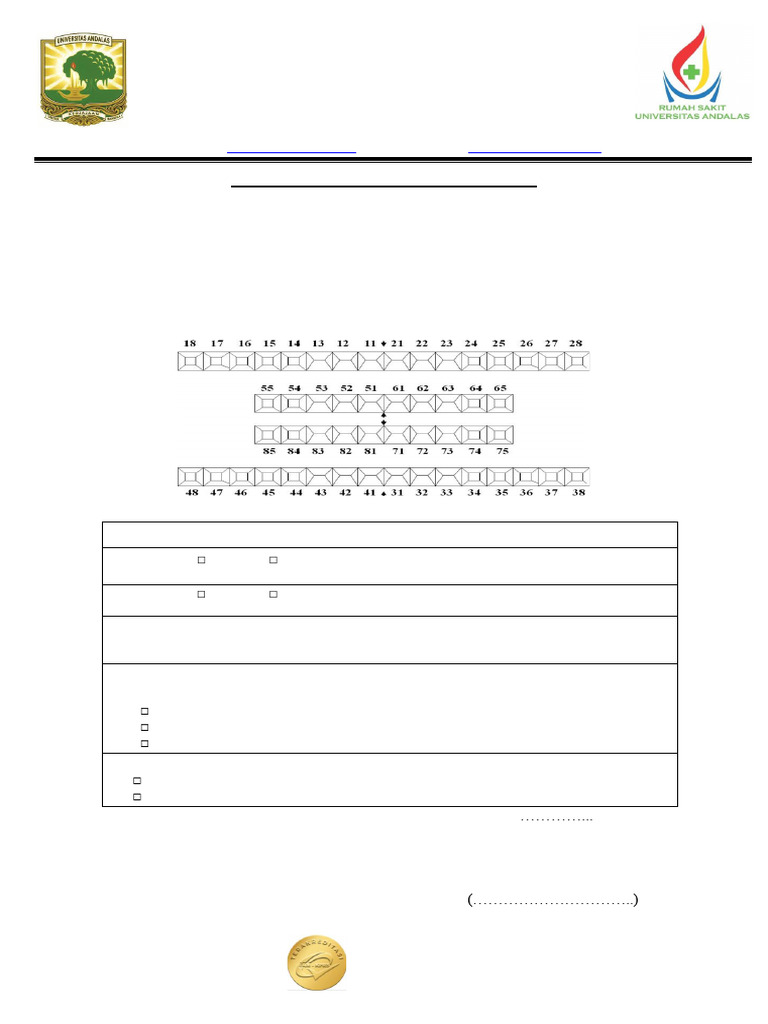 Form Pemeriksaan Gigi & Mulut 2025-1 | PDF