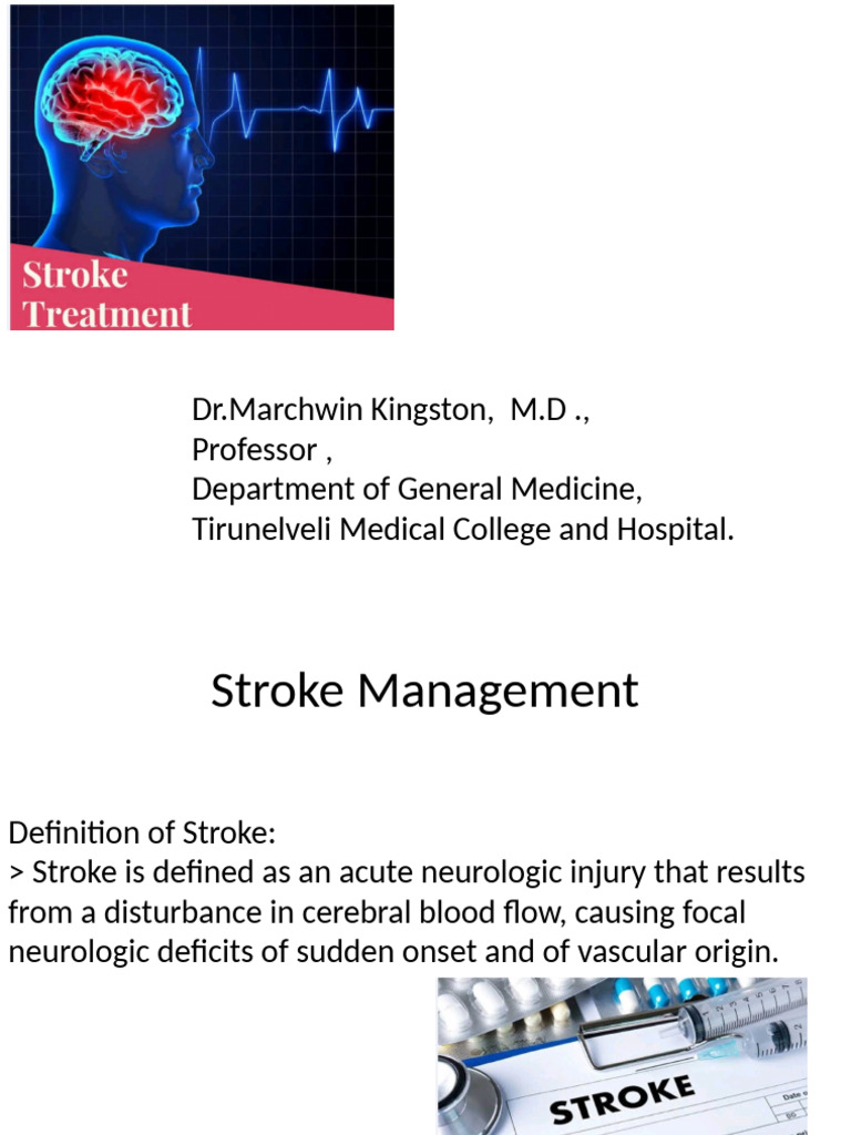Stroke Management Protocols | PDF | Stroke | Ischemia