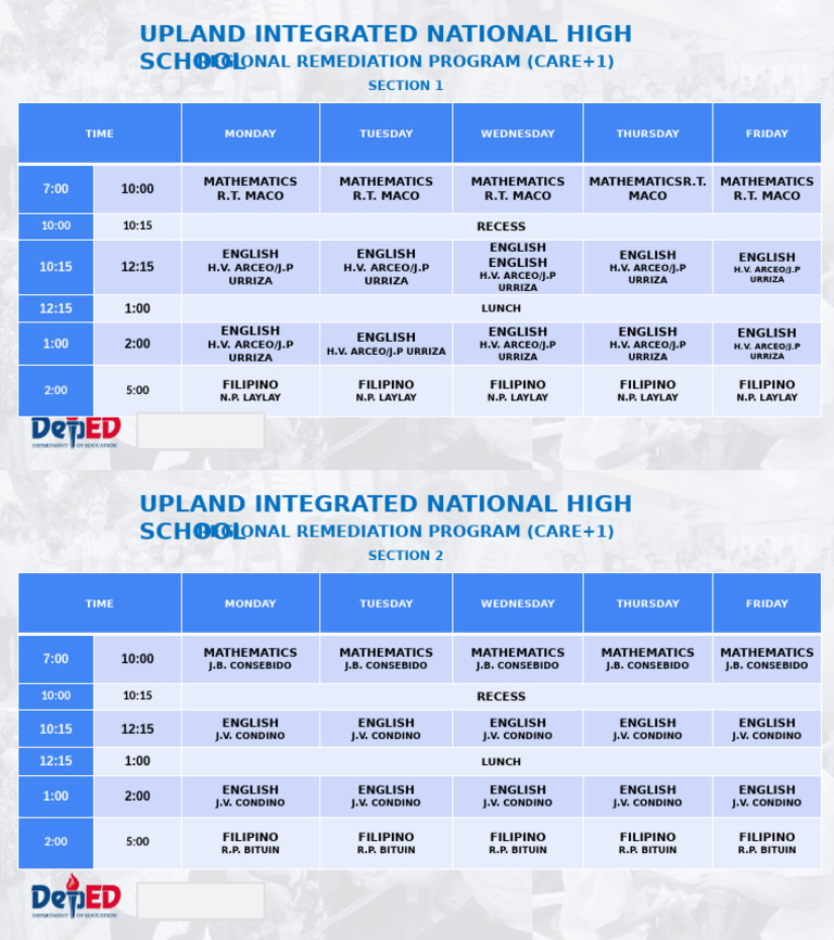 NLC 2023-2024 Schedule | PDF