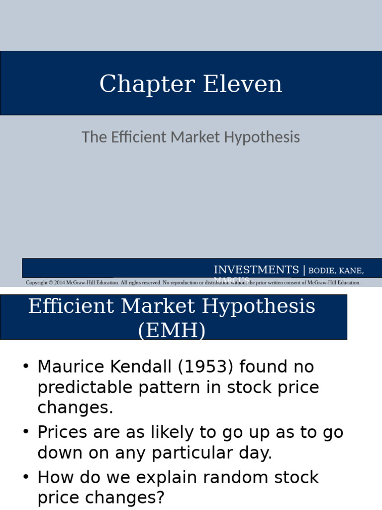 Chapter Eleven: The Efficient Market Hypothesis | PDF | Efficient ...