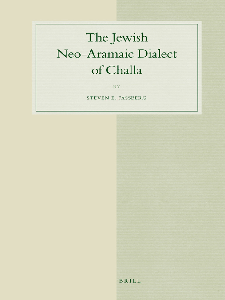 Jewish Neo-Aramaic Dialect of Challa | PDF | Pronoun | Plural
