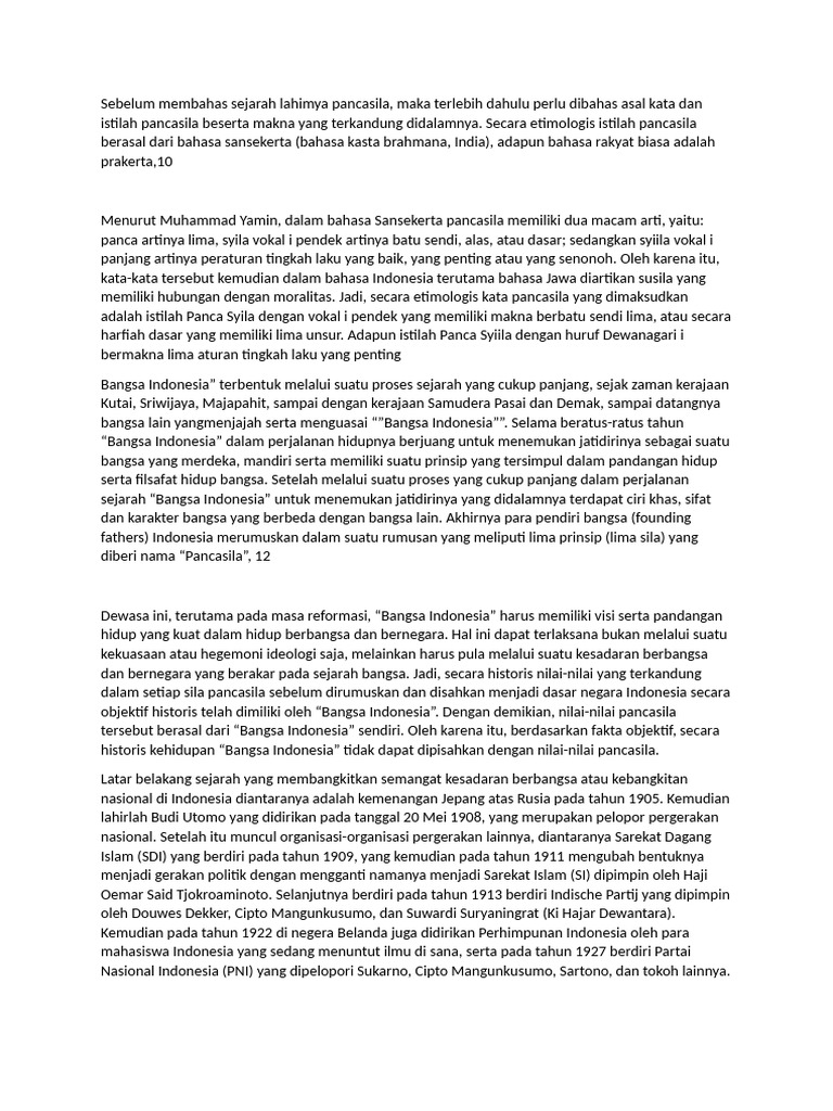 Pancasila Dari Masa Kemasa | PDF